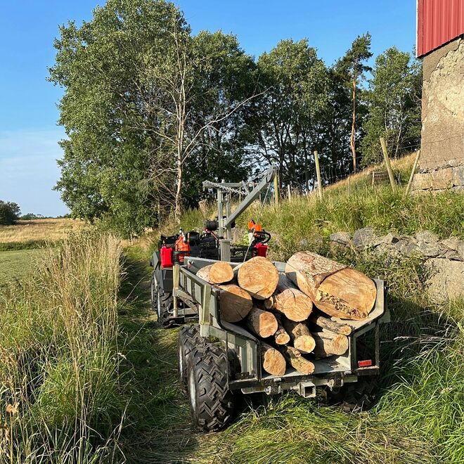 Köp ATV Vagn med Flak, Kran och Elvinsch - ATVhuset.se