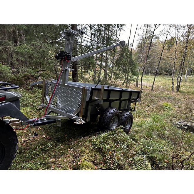 Köp ATV Vagn med Flak, Kran och Elvinsch - ATVhuset.se